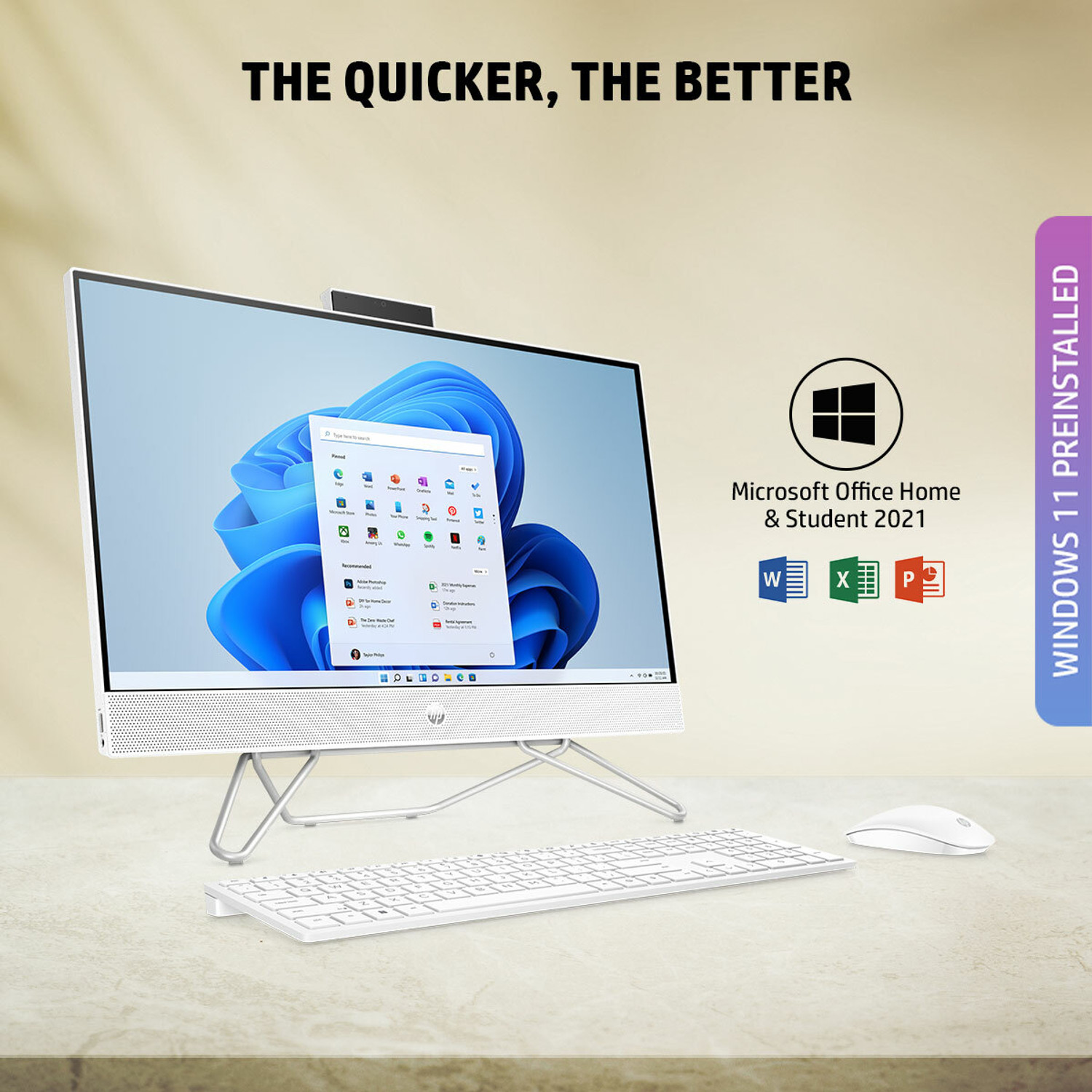 HP All-in-One Core i3 (8 GB DDR4 /512 GB SSD /Windows 11 Home /Intel ...