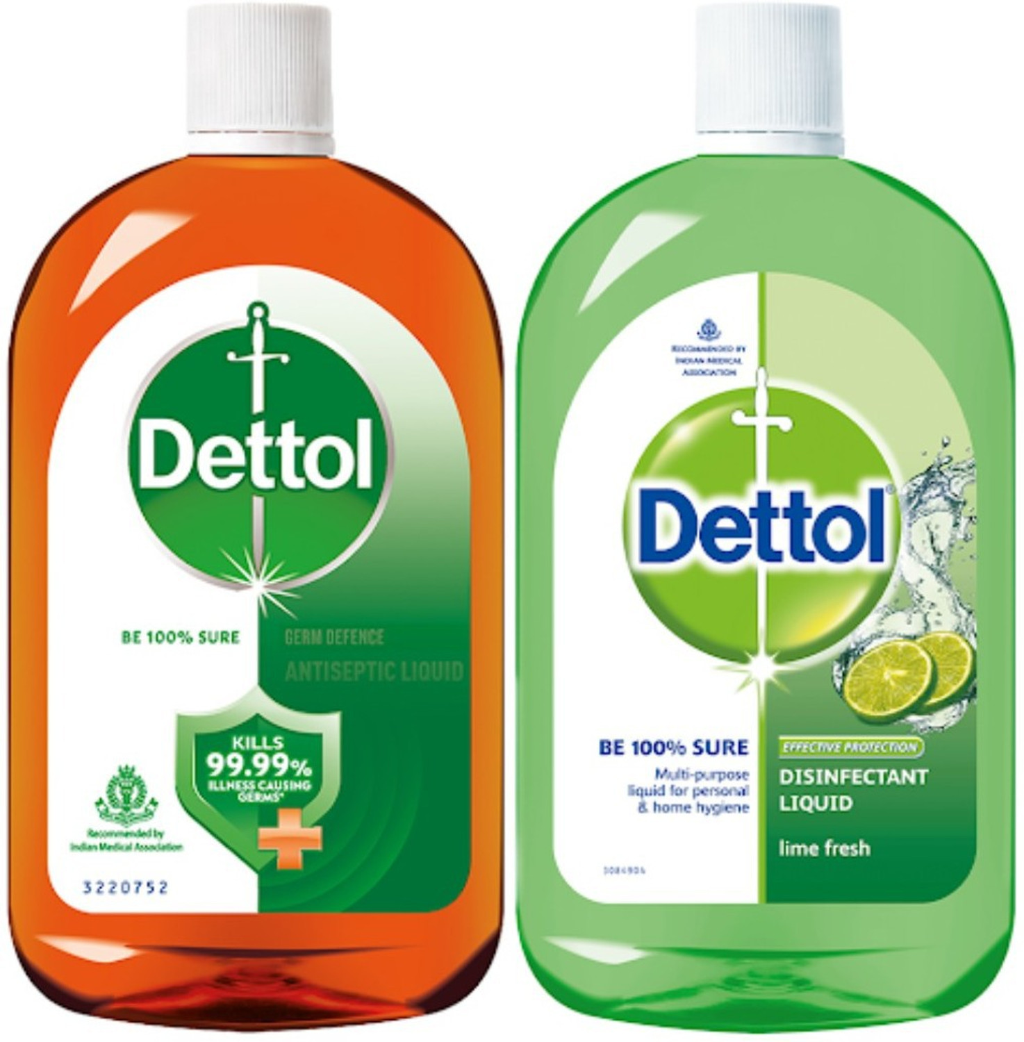 Dettol Antiseptic Liquid for First Aid & Liquid Disinfectant, Lime ...