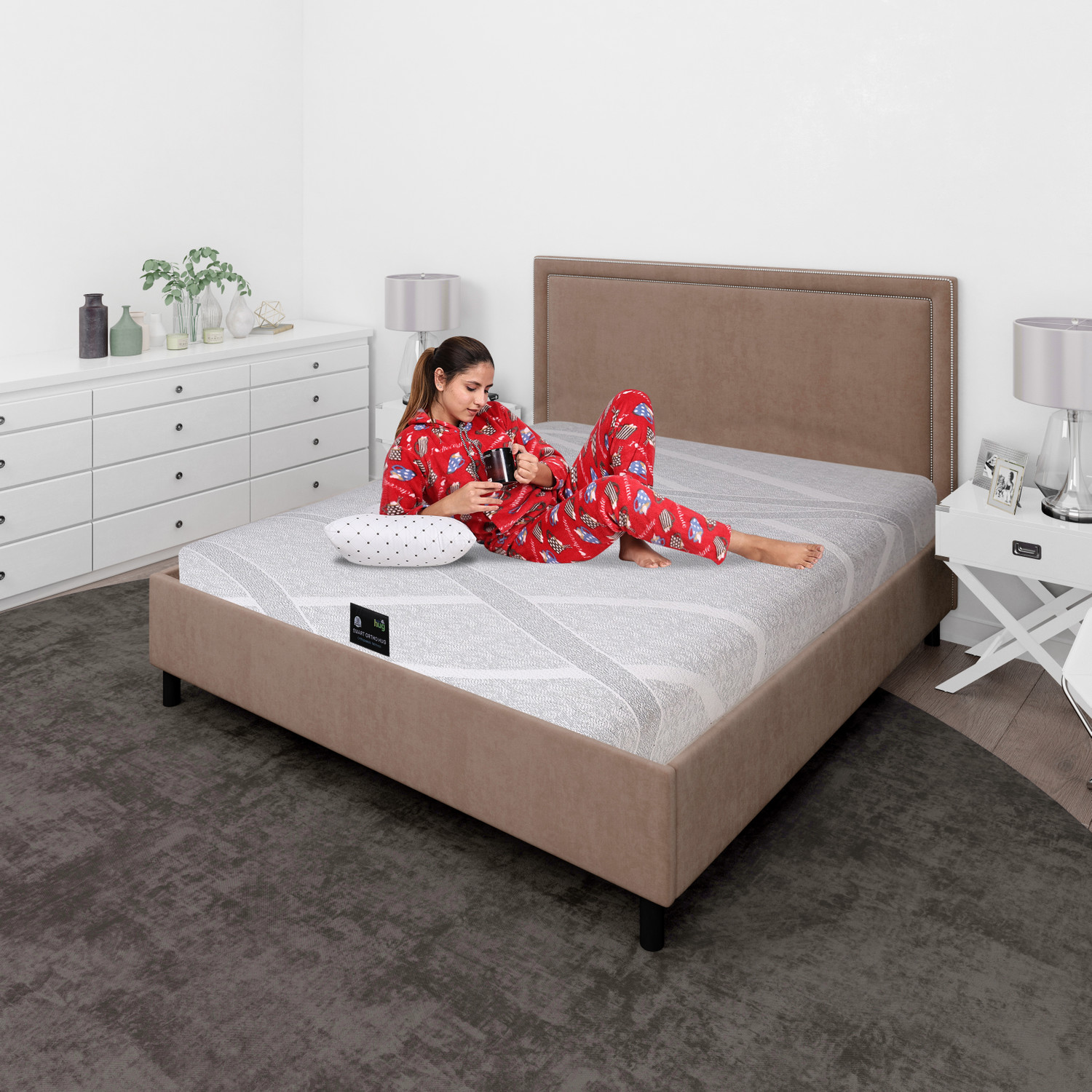 SleepyHug Orthopedic Ortho-Hug 5inch Grey Color 5 inch Single High ...