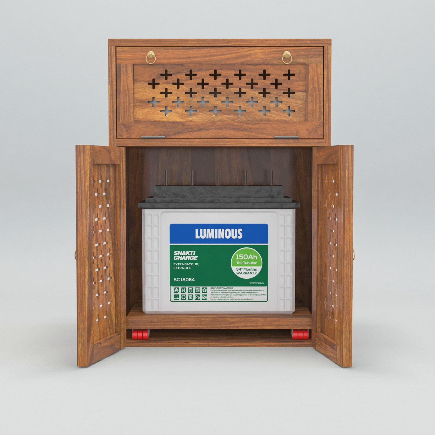 Custom Decor Sheesham Wood Inverter Battery Cabinet Solid Wood Free ...