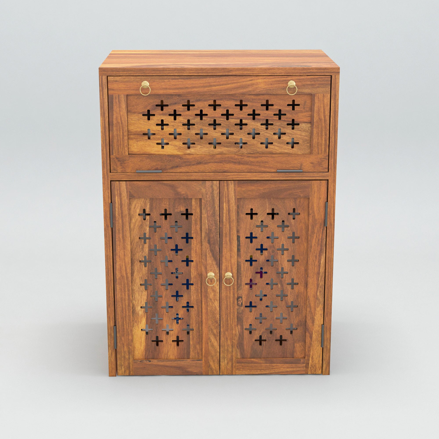 Custom Decor Sheesham Wood Inverter Battery Cabinet Solid Wood Free ...