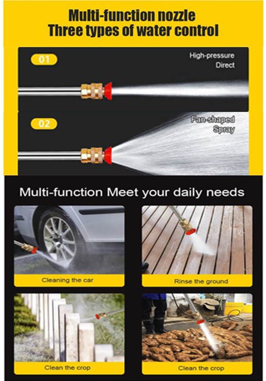 AYW High Pressure 24V /5 Meter Hose /Water Gun Car /Home Washer For ...