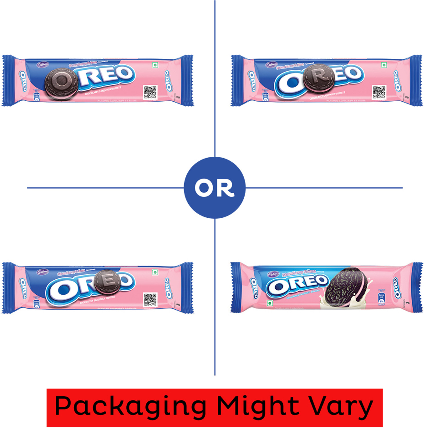 Cadbury Oreo Strawberry Flavour Cream Sandwich Biscuit 10855 G