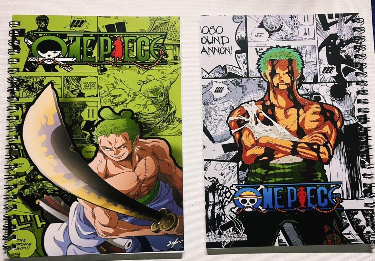 Startover Zoro One Piece Anime Notebook with free pocket book poster ...