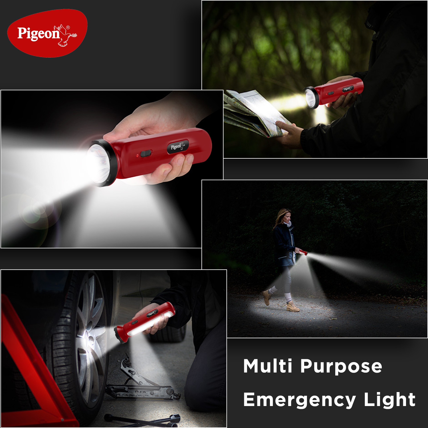 Pigeon Radiance LED 2 Hrs Torch Emergency Light (Red) - Price History