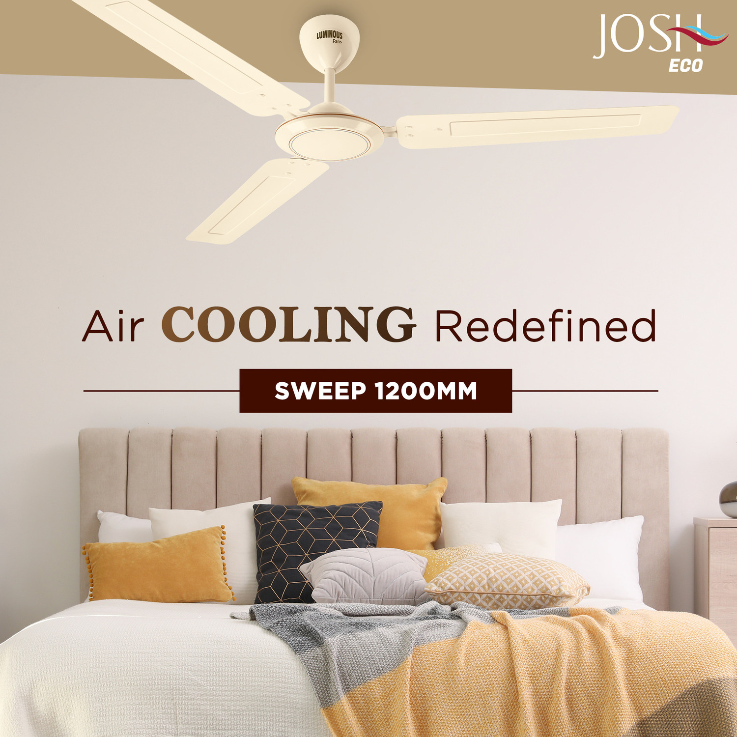 RR Signature Josh ECO 1 Star 1200 mm 3 Blade Ceiling Fan (Energy Saving ...