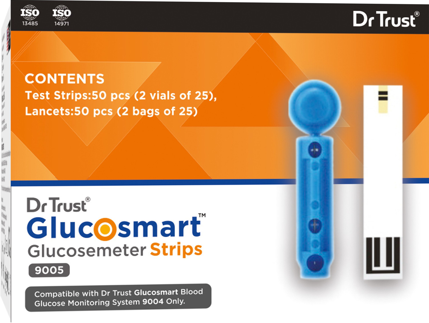 Dr. Trust USA Glucometer Test Strip- 9005 |Compatible with Dr Trust ...