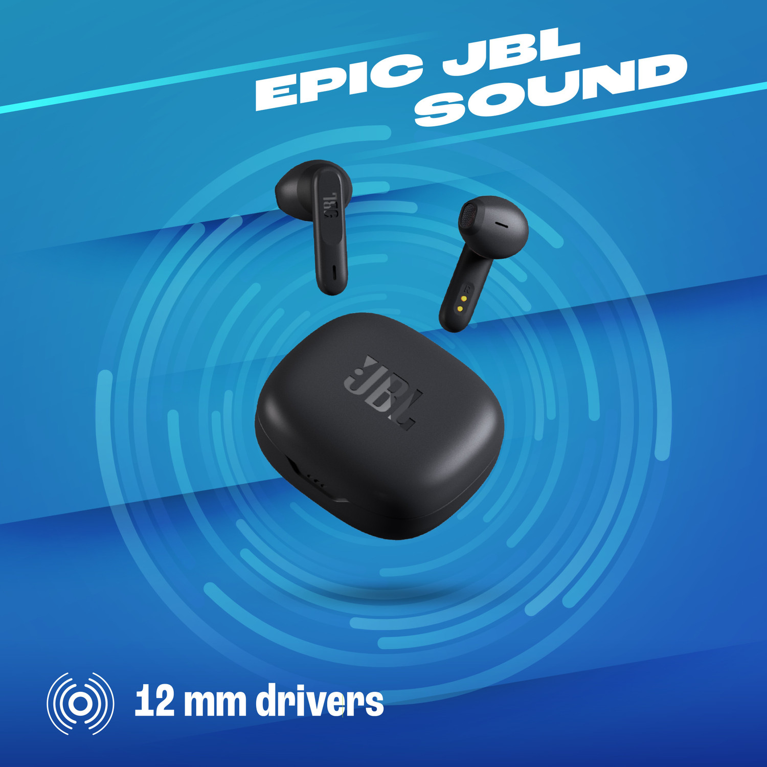 JBL Wave 300 TWS, 26Hr Playtime, Open-Ear Design, Epic Sound, Touch ...