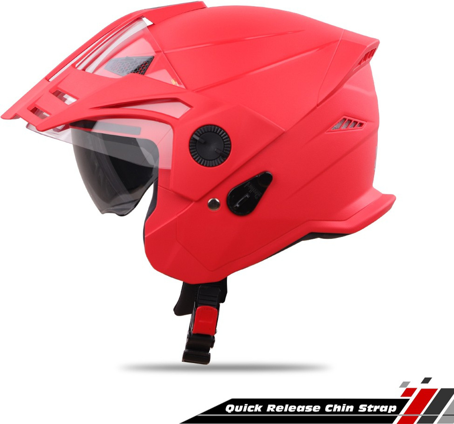 Steelbird SBH-23 GT Plus Open Face ISI Certified Helmet with Inner Sun ...