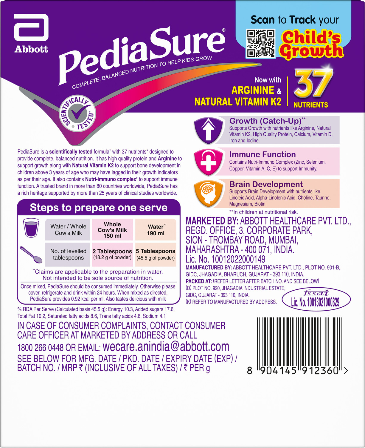 Pediasure Scientifically Designed, Clinically Proven - Price History