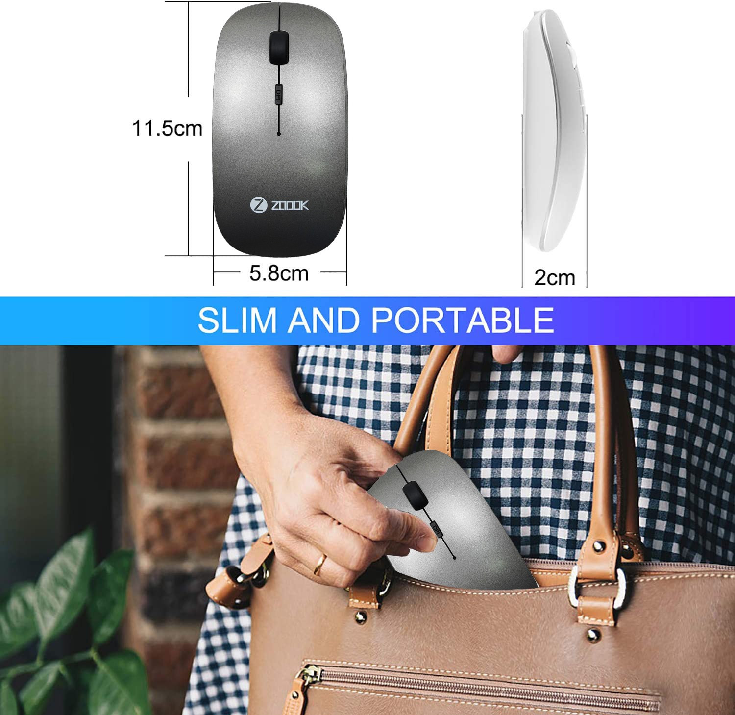 Zoook ZK-BLADE-BOLD Wireless Optical Mouse (2.4GHz Wireless, Space Grey) - Price History