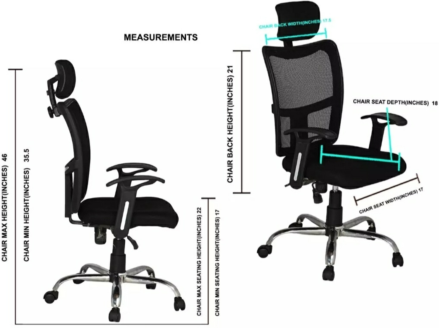 Ergonomica Bravo High Back Ergonomic Revolving Office Chair With ...