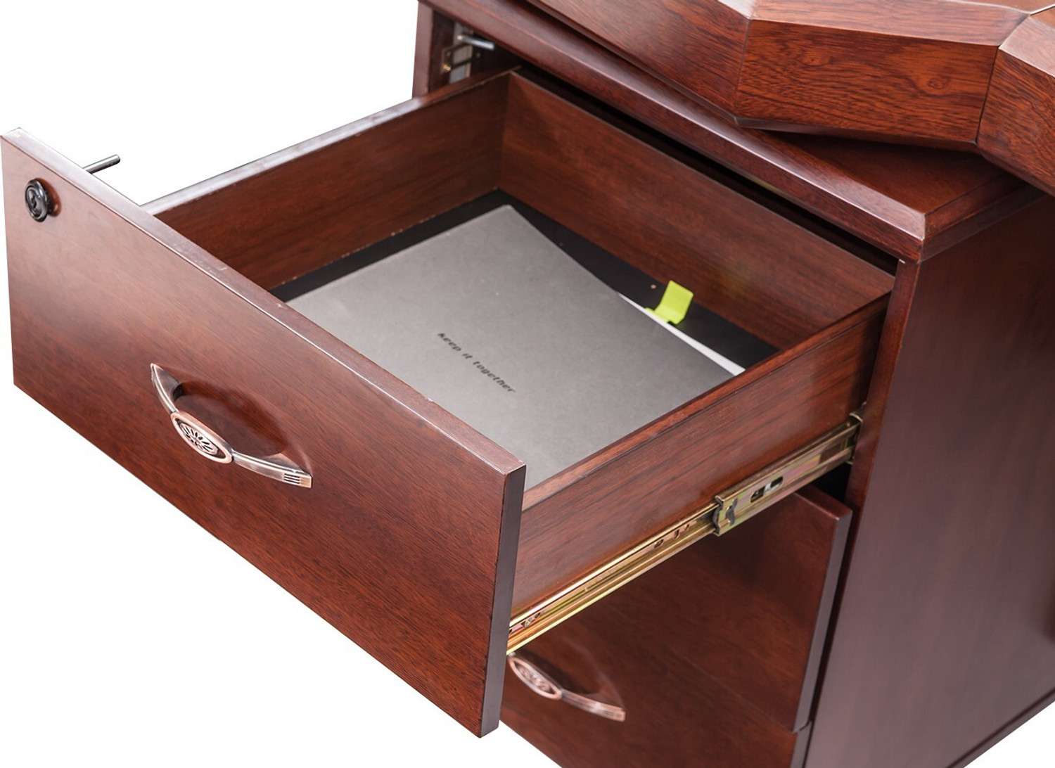 Durian Engineered Wood Office Table (Free Standing, Finish Color ...