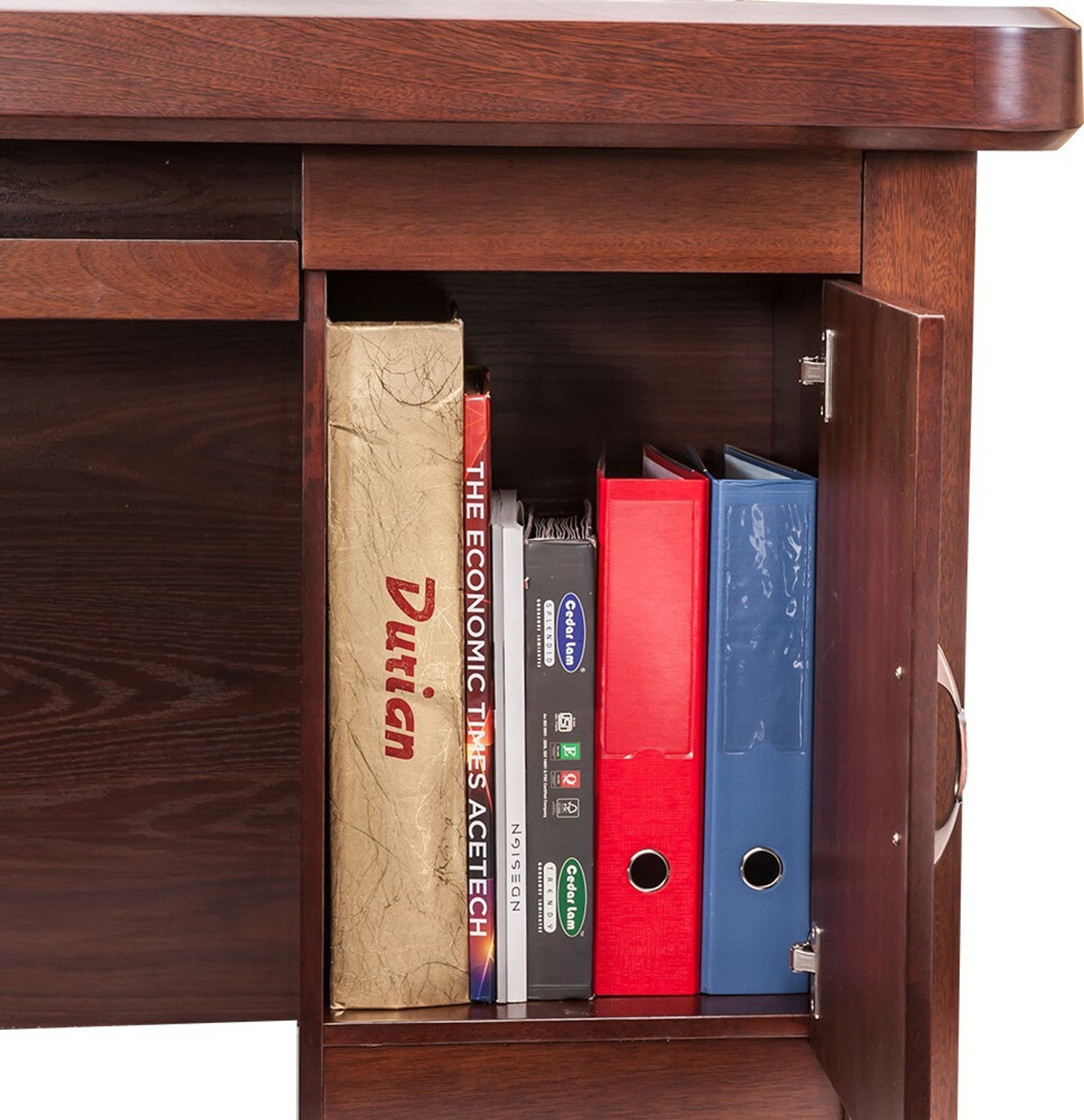 Durian Engineered Wood Office Table (Free Standing, Finish Color ...