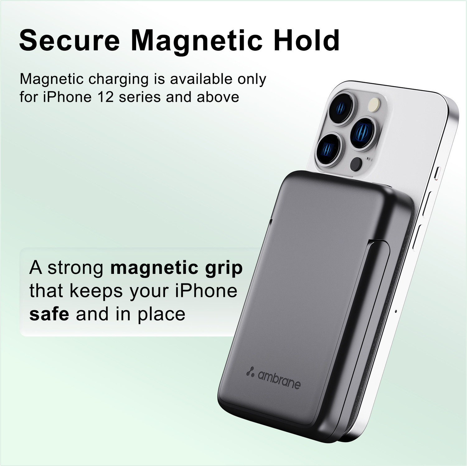 Ambrane 10000 mAh 22.5 W Wired & Wireless With MagSafe Compact Pocket ...