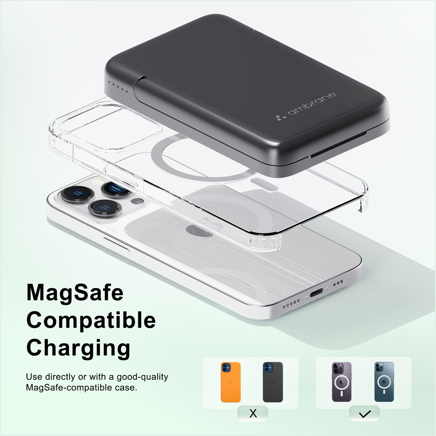 Ambrane 10000 mAh 22.5 W Wired & Wireless With MagSafe Compact Pocket ...