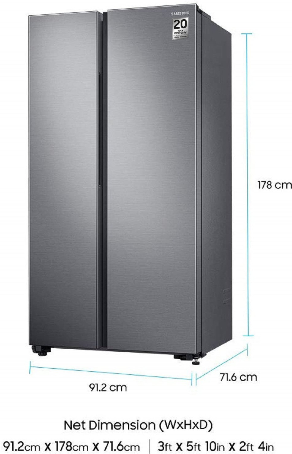 Samsung 700 L Frost Free Side by Side Refrigerator - Price History