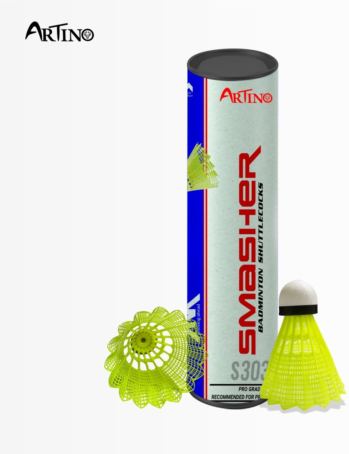 ARITNO Double Shaft Badminton Racket Set of 2 Piece with 3 Piece Nylon ...