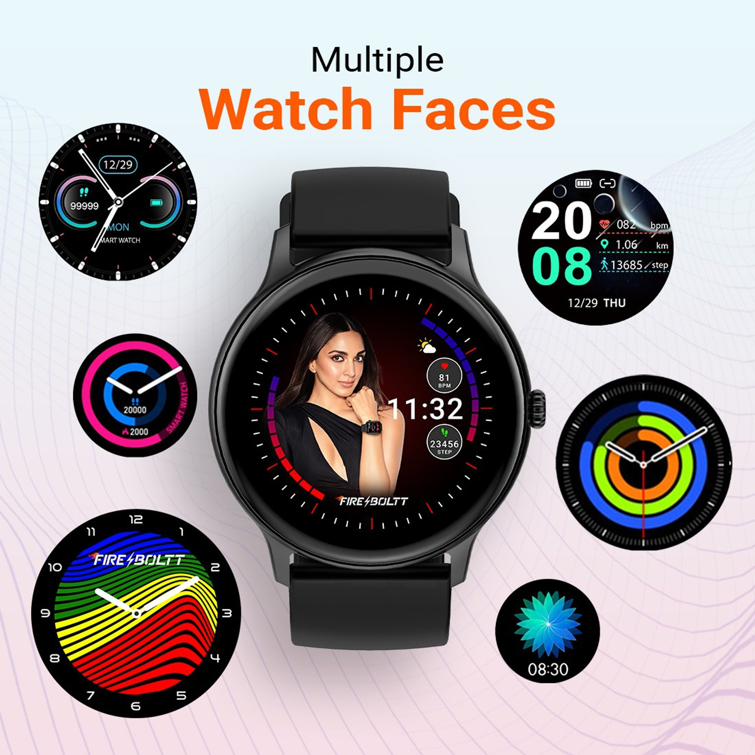 Fire-Boltt Hurricane 33.02mm (1.3) Curved Glass Display with BT Calling ...