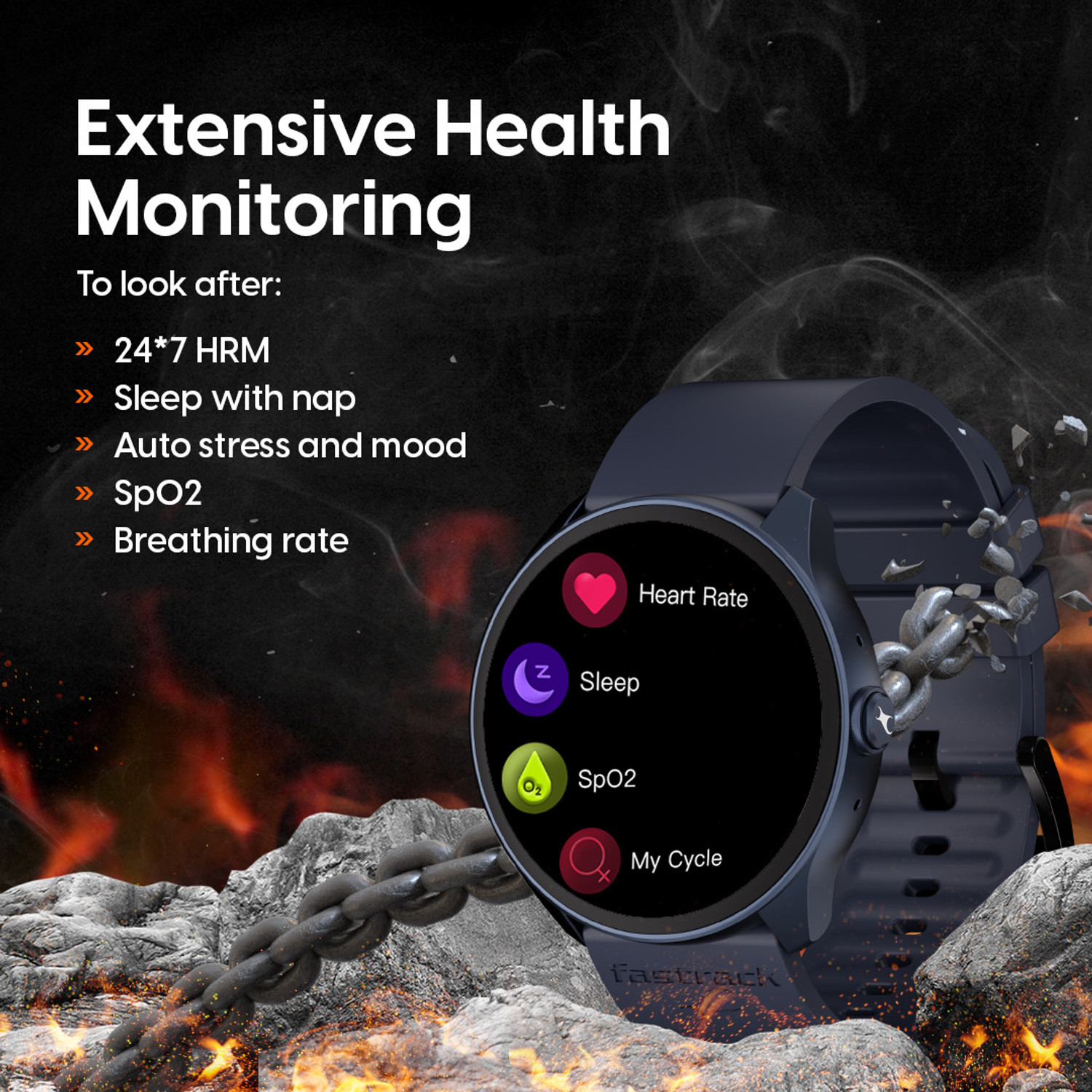 Fastrack Pro|1.3Inch AMOLED display with 600 Nits|Advanced BT Calling ...