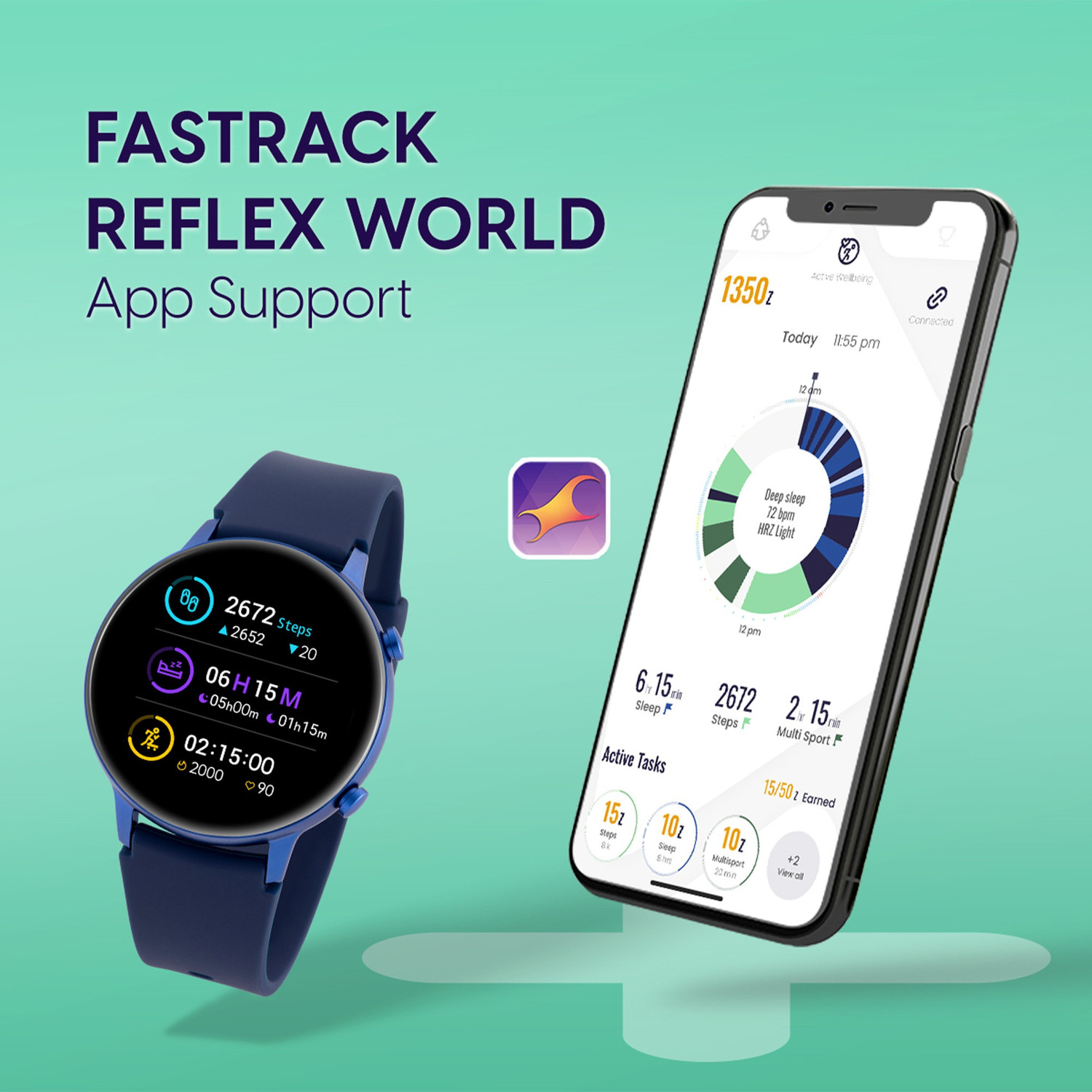Fastrack Reflex Play+ 1.3 AMOLED Display|BT Calling|25+ Sports Modes ...
