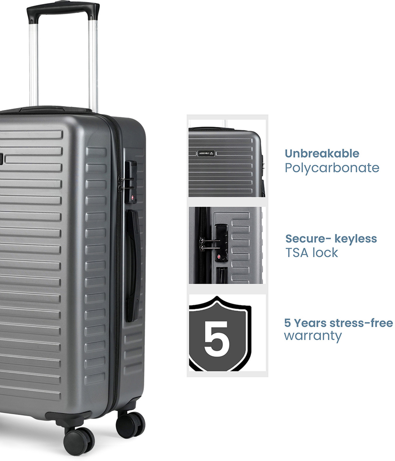 Assembly Luggage Premium Hard-sided Polycarbonate Check-in Luggage ...