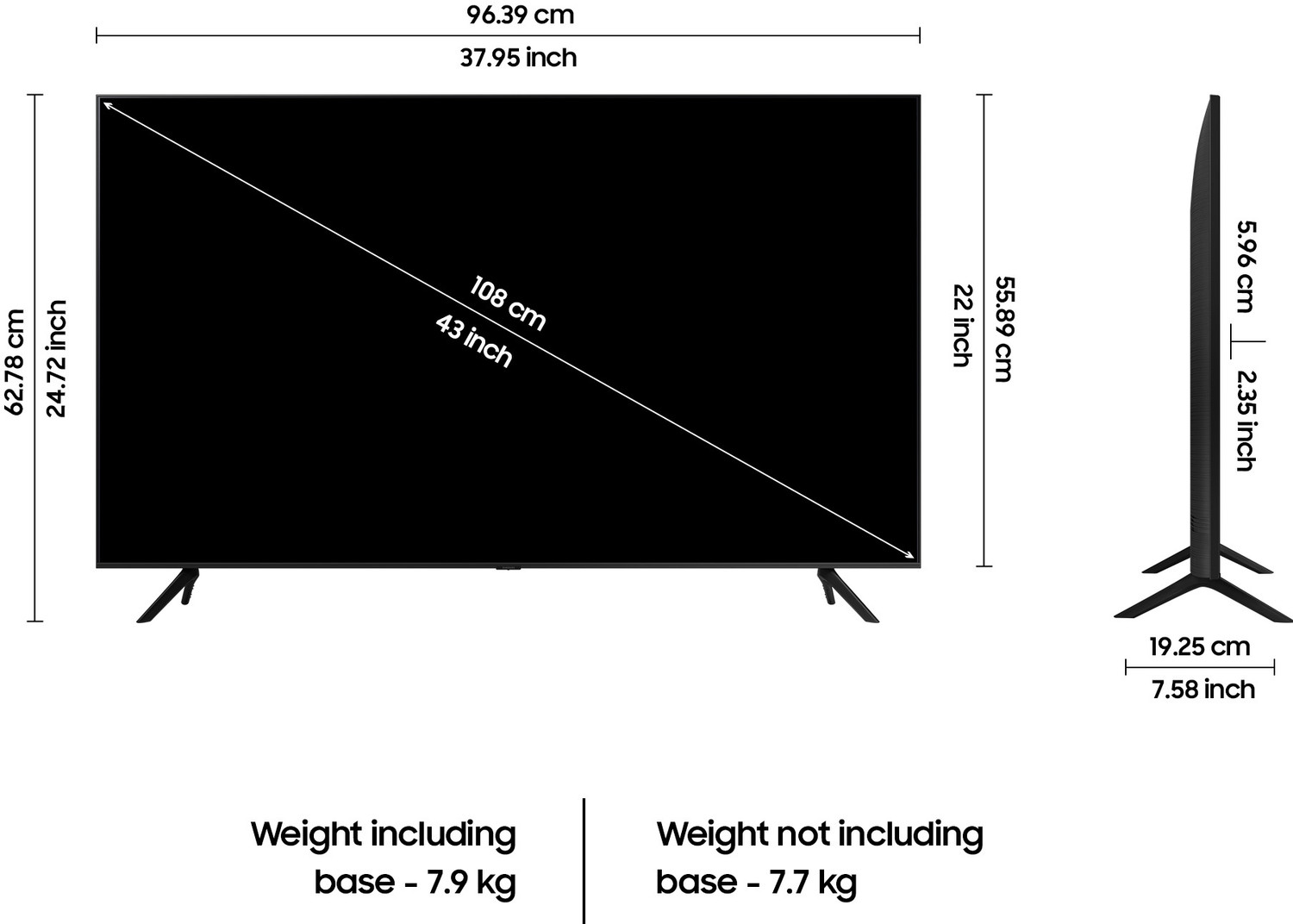 SAMSUNG Crystal 4K iSmart Series 108 cm (43 inch) Ultra HD (4K) LED ...