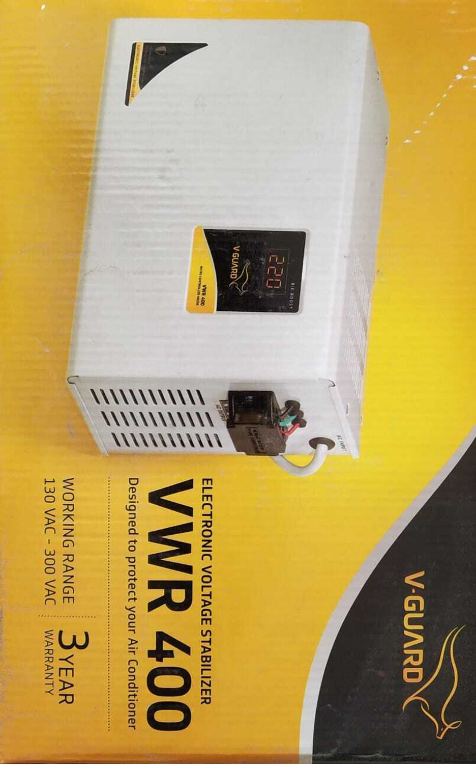 V-Guard VWR 400 for AC upto 1.5 Ton Voltage Stabilizer (Grey) - Price ...