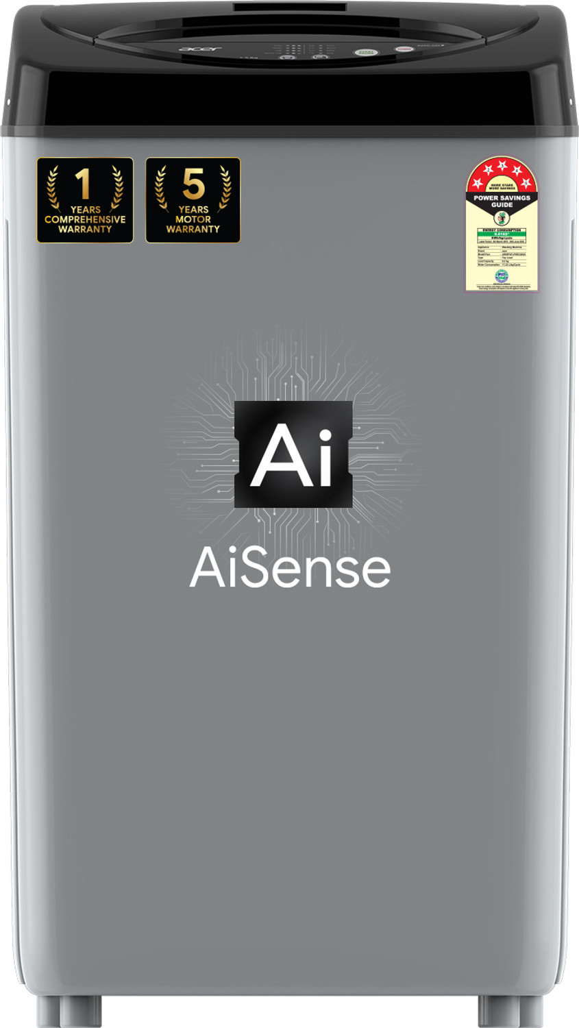 Acer 6.5 kg Quad Wash Series with AiSense, 5 Star Rating, AutoBalance ...