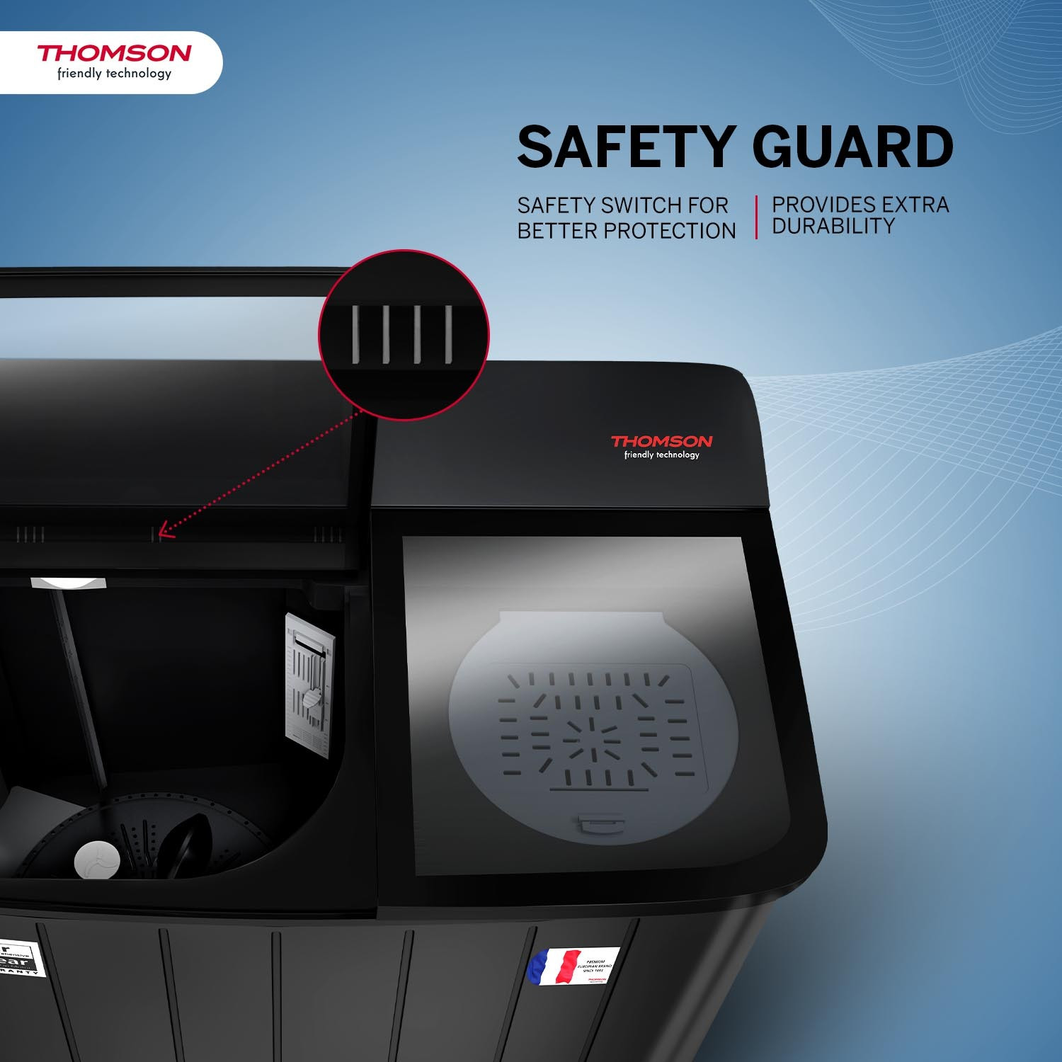 Thomson 12 kg 5 Star Aqua Magic Toughen Glass with soft closure and ...