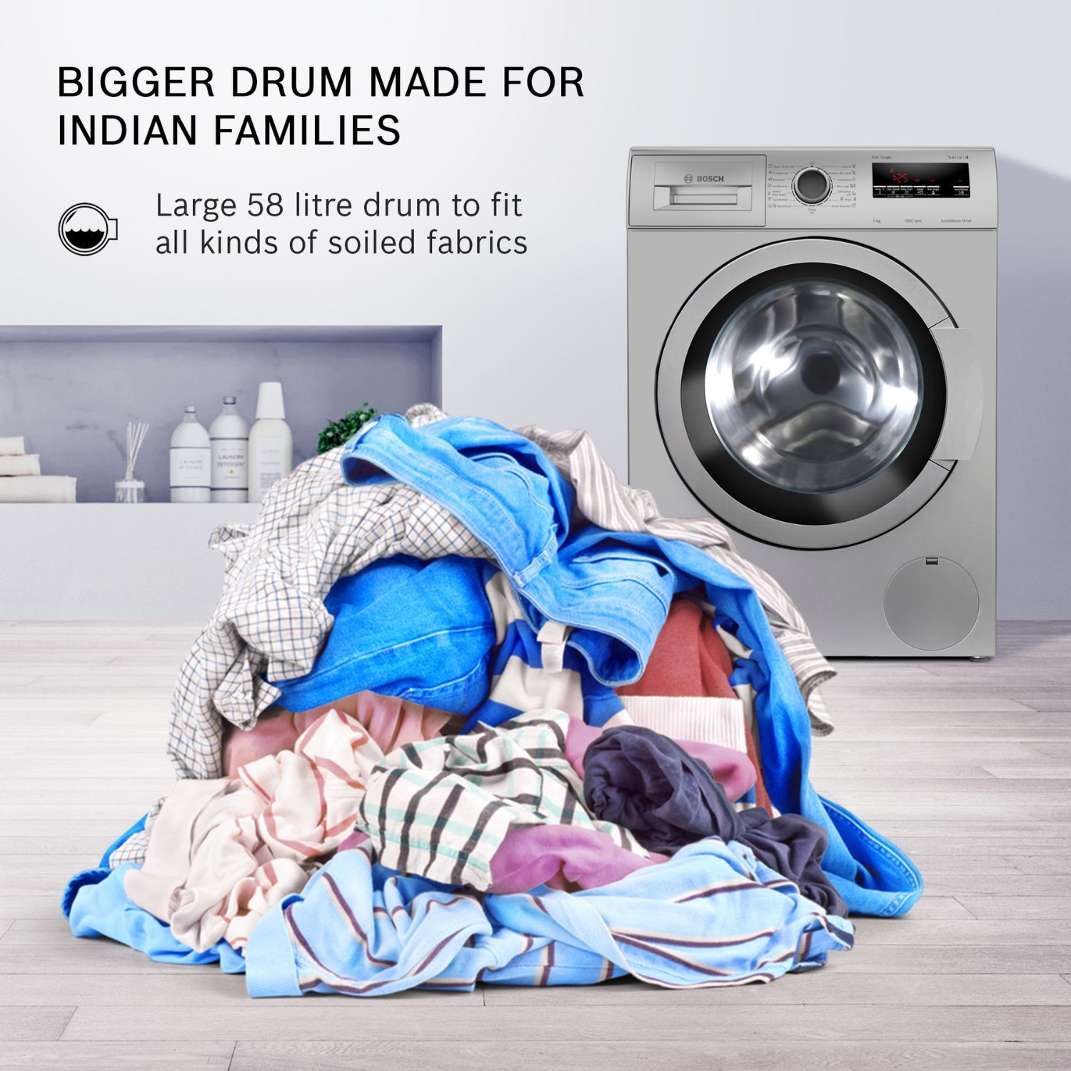 BOSCH 7 kg AntiTangle,AntiVibration,1200RPM Fully Automatic Front Load ...