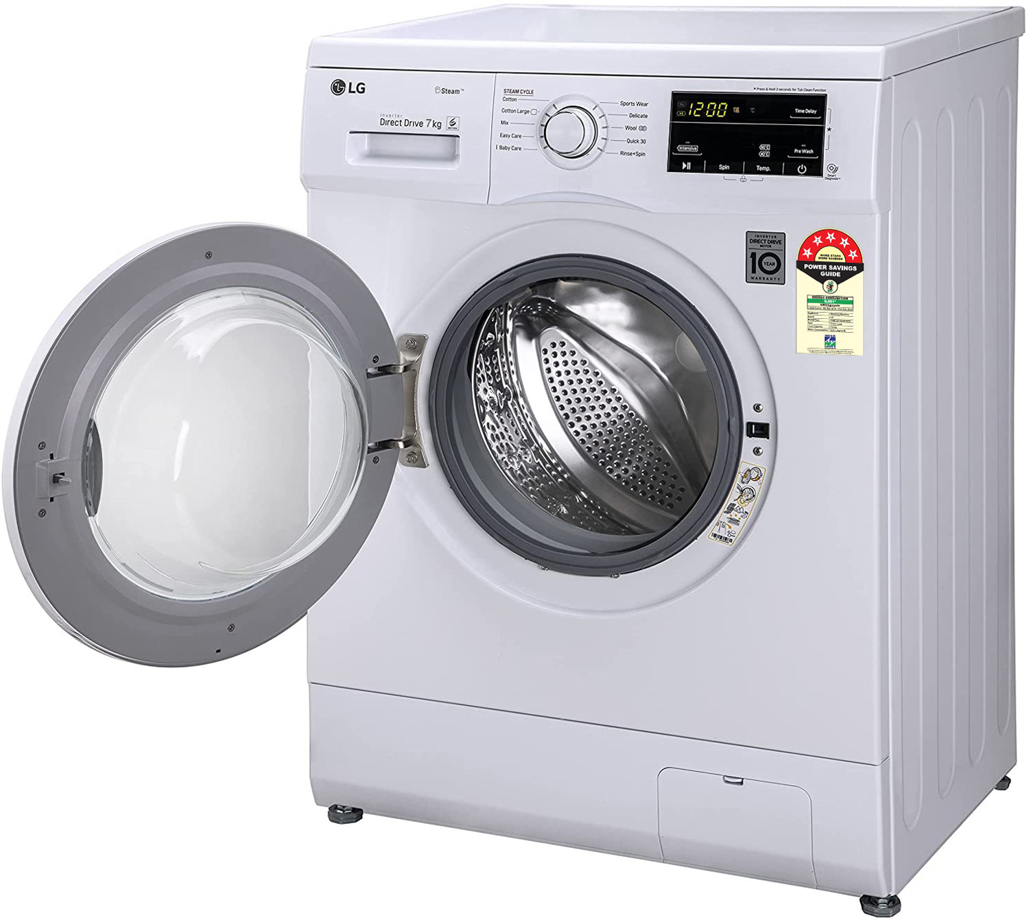 LG 7 kg 5 Star with Steam, Inverter Direct Drive Technology, 6 Motion ...