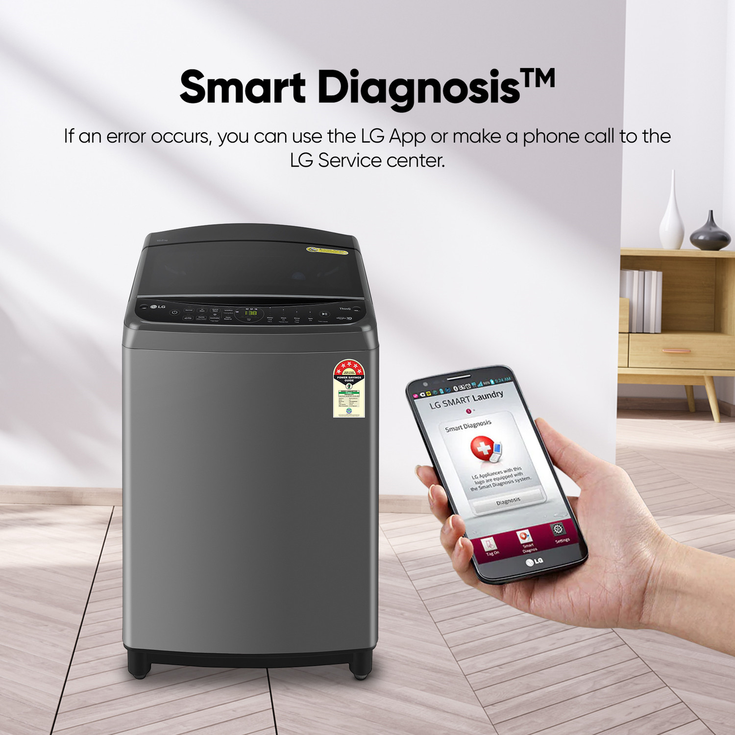 LG 10 kg with Wi-Fi Enabled,AI Direct Drive Technology Fully Automatic ...