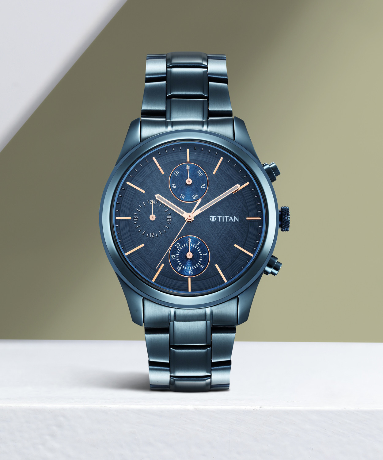 Titan Neo Titan Neo Splash Multifunction Blue Dial Blue Stainless Steel ...