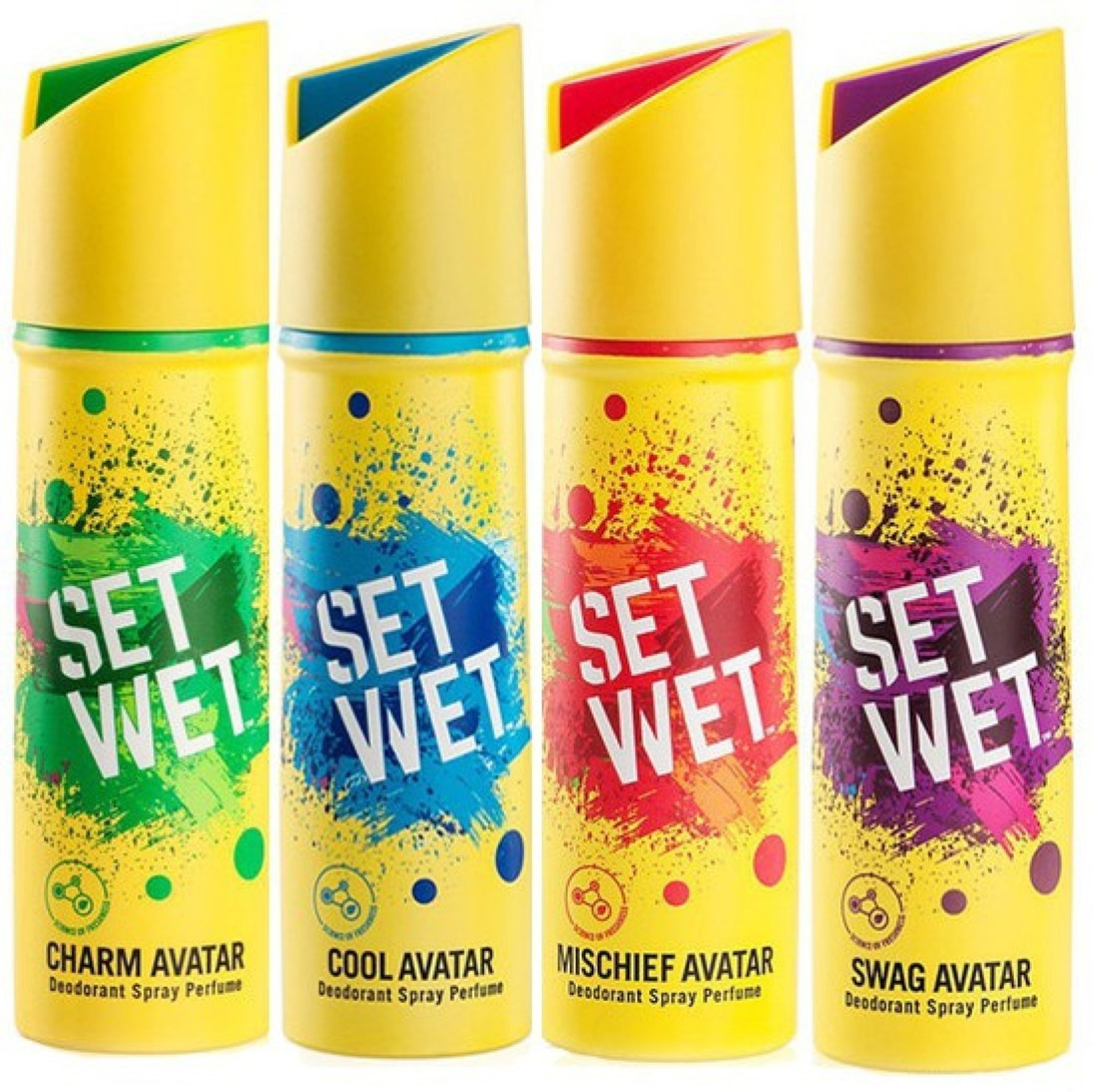 Set Wet MISCHIEF,SWAG,COOL,CHARM Deodorant Spray - For Men - Price in ...