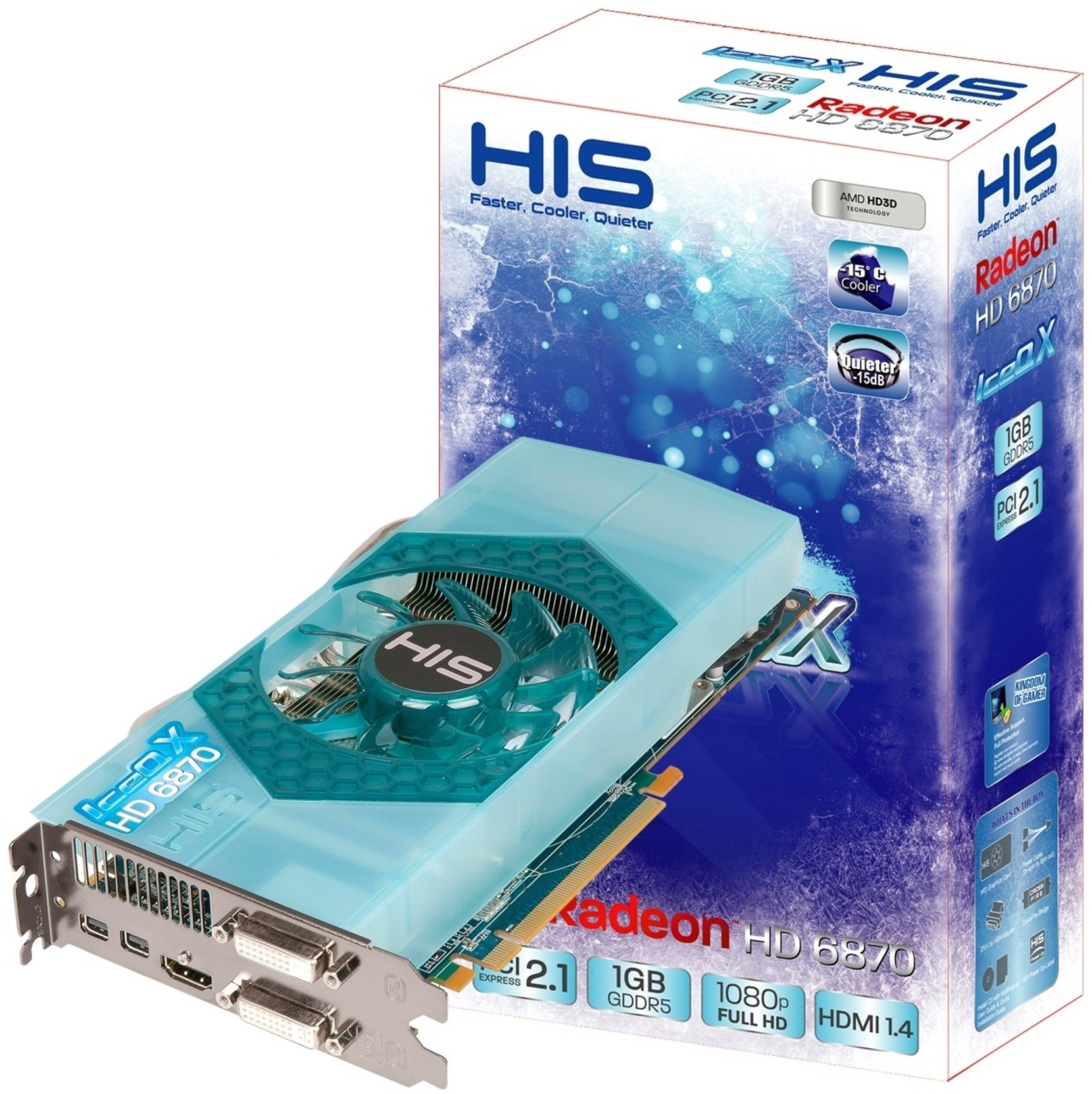 HIS AMD/ATI Radeon HD 6870 IceQ X GPU 1 GB GDDR5 Graphics Card - HIS ...