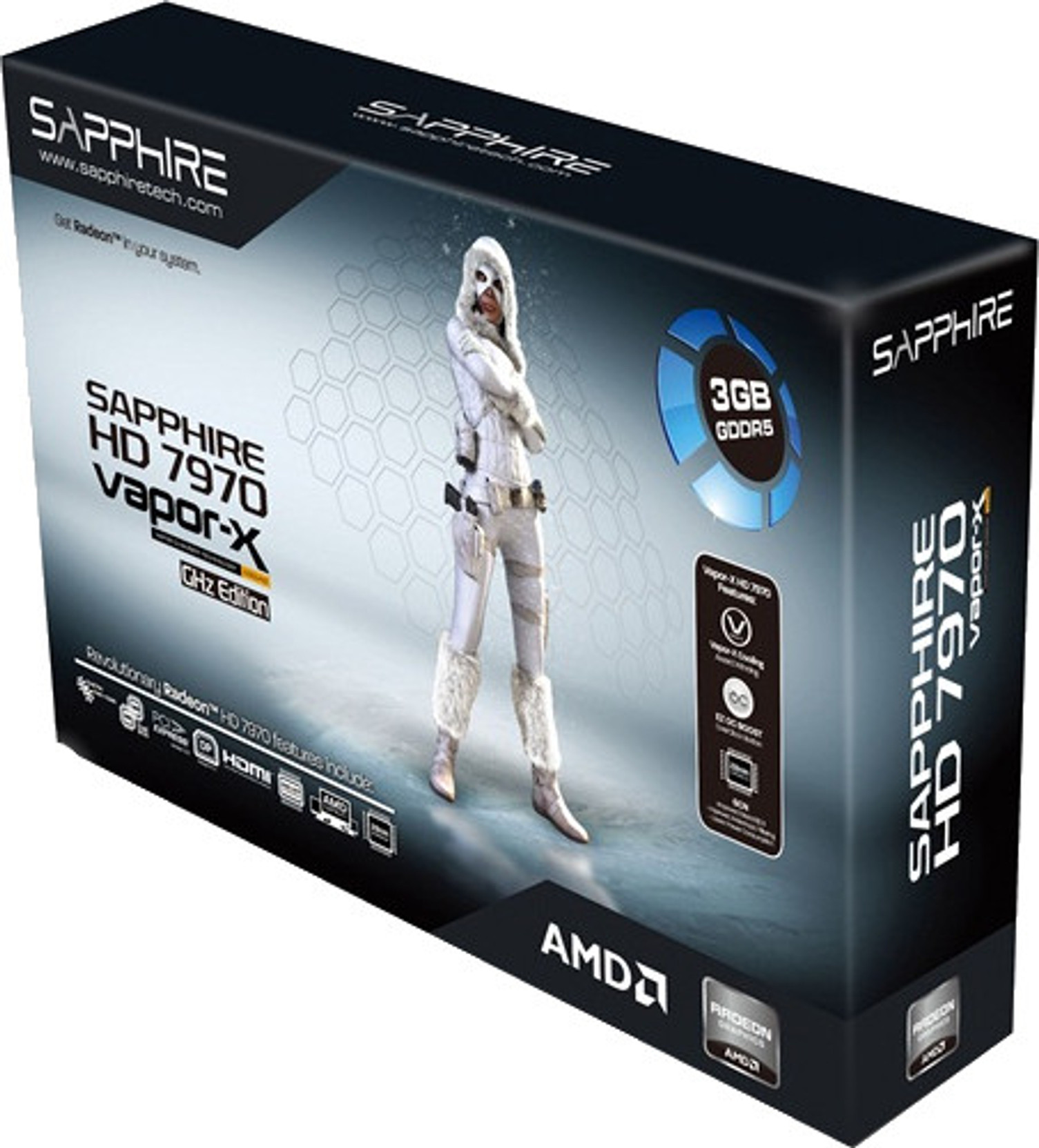 Sapphire AMD/ATI HD 7970 DDR5 Vapor-X 3 GB 3 GB GDDR5 Graphics Card ...