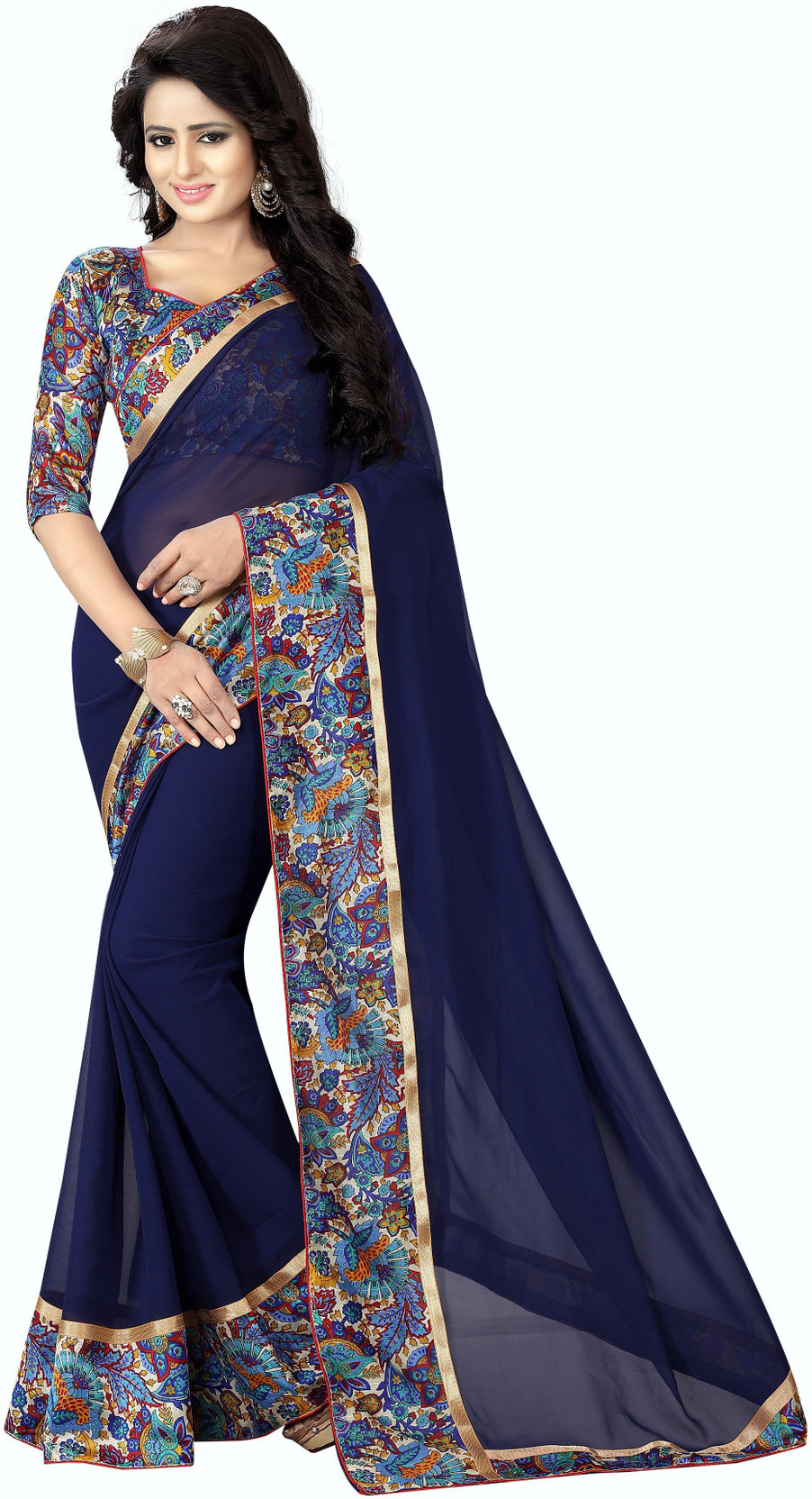 Buy Anugrah Textile Printed Bollywood Georgette, Chiffon, Cotton, Crepe ...