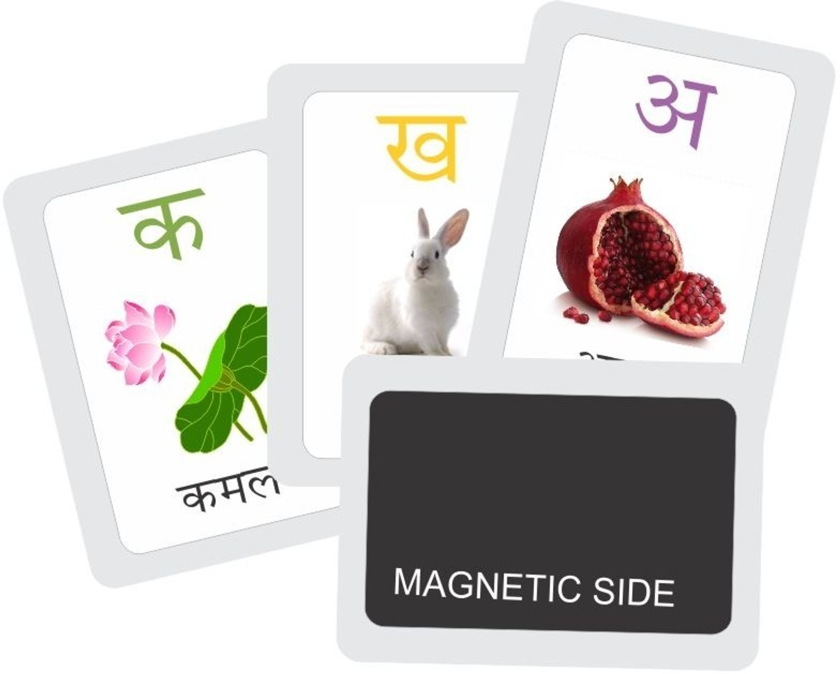MFM Toys Hindi Varnamala Flashcards (Magnetic Flash Cards) Price in ...