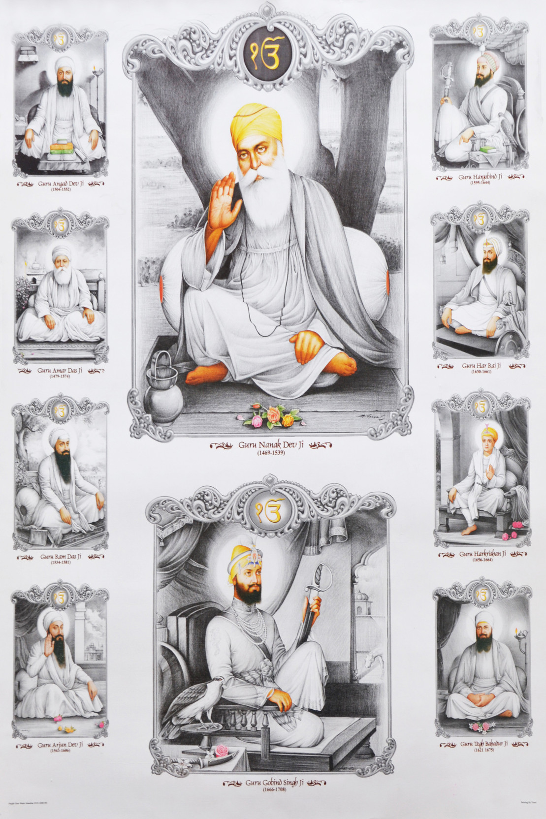 Sikh Guru Fine Art Print - Religious posters in India - Buy art, film ...