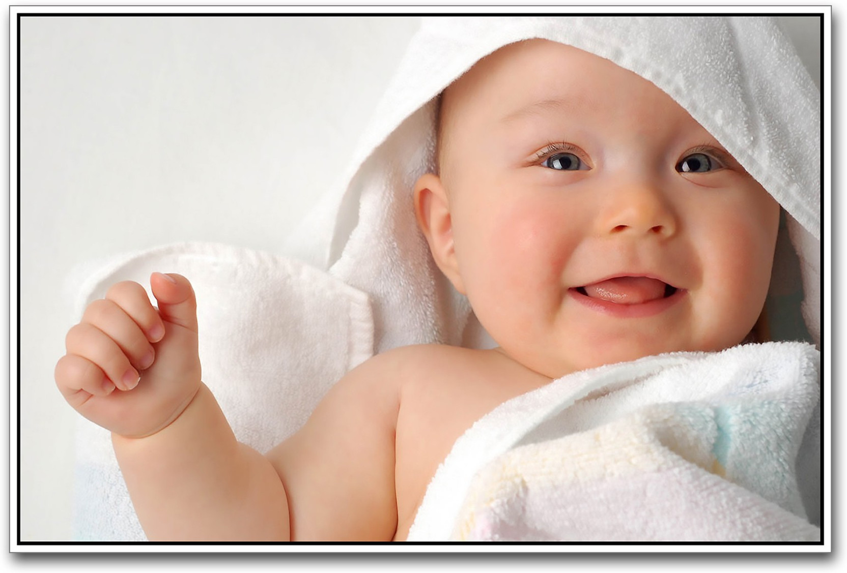 Cute Baby Smiling Photographic Paper - Typography posters in India ...