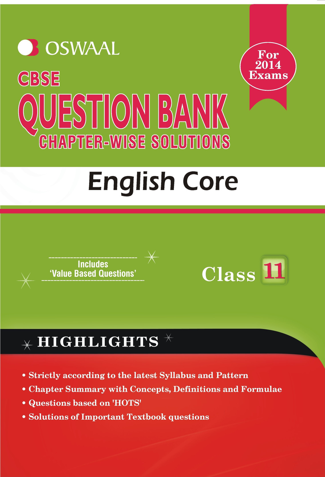Oswaal CBSE Question Bank Chapter-Wise Solutions For Class 11 English ...