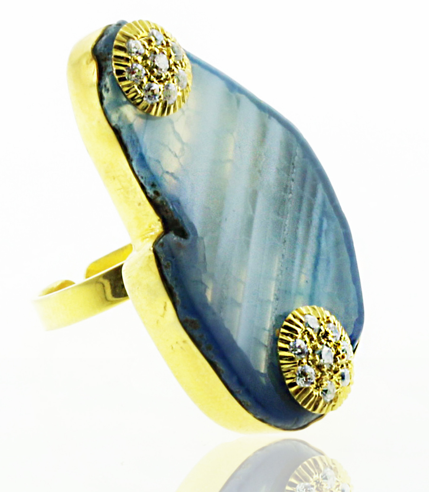 Aastha Jain Silver Yellow Gold Plated Ring Price In India Buy Aastha Jain Silver Yellow Gold