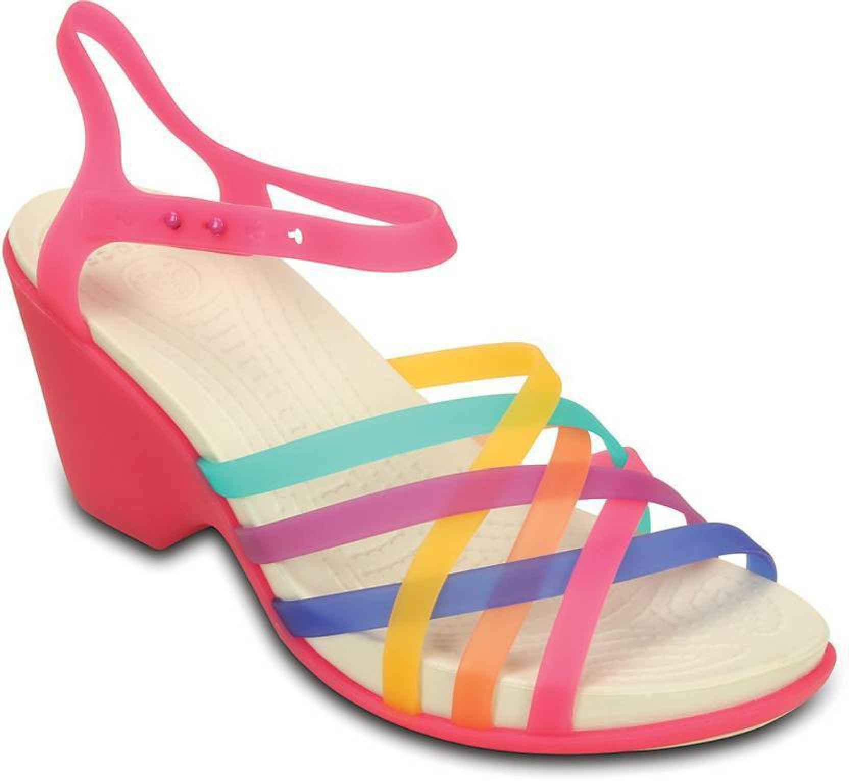 Crocs Women Multi/Candy Pink Heels - Buy Multi Color Color Crocs Women ...