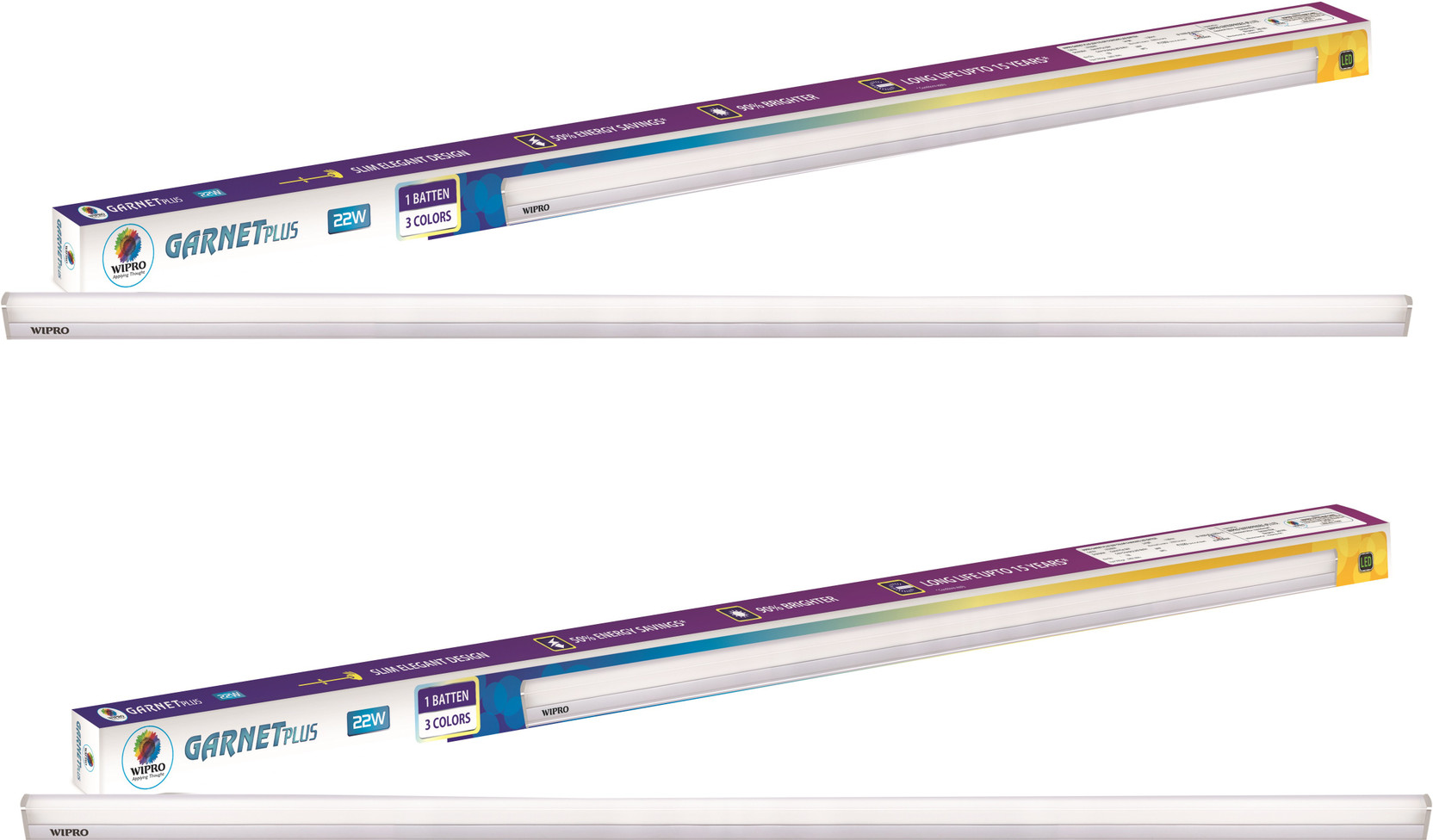 Wipro Garnet Plus 4 Feet 22Watt 3in1 color changing LED Tube Batten ...