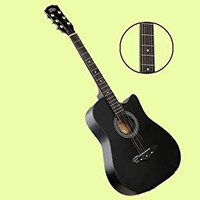 intern INT-38C-BK Acoustic Guitar Linden Wood Rosewood Right Hand ...