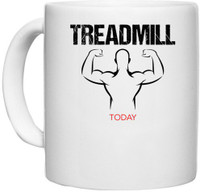 UDNAG White Ceramic Coffee / Tea 'Gym | Treadmill' Perfect for Gifting ...