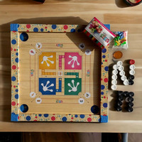 FUNDIO Carrom Board for Kids | 6-in-1 Wooden Carrom Board Game 2 cm ...