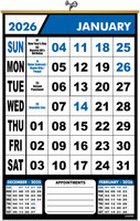 ESCAPER Indian Calendar for Wall - Hanging Style, Big Dates, Holiday ...