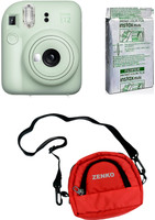 FUJIFILM Instax mini 12 Mint Green Instant camera + 10x1 Film+zenko Red ...